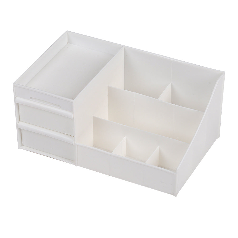 White Plastic Storage Display Box with Drawers for Makeup – Sheonly