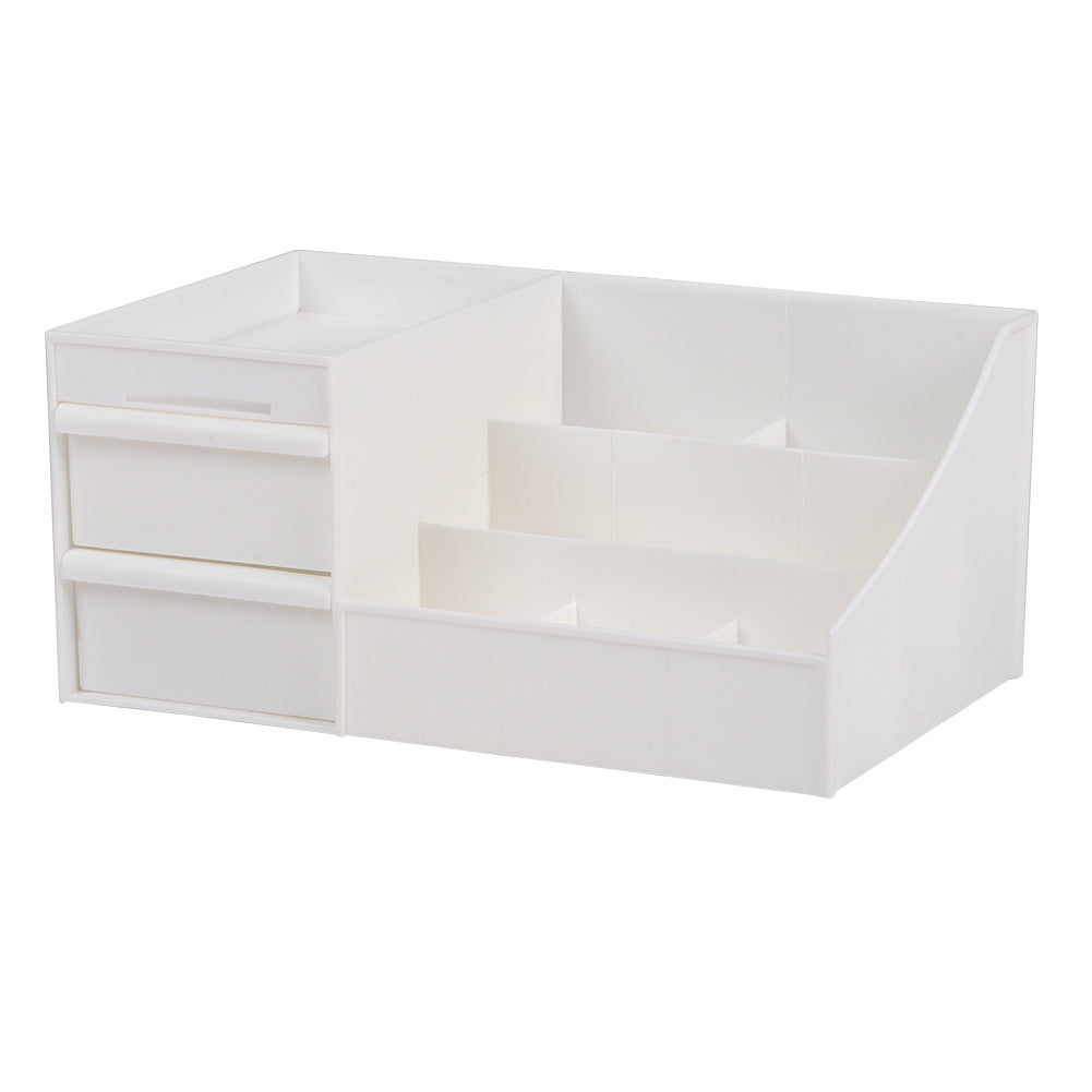 White Plastic Storage Display Box with Drawers for Makeup – Sheonly