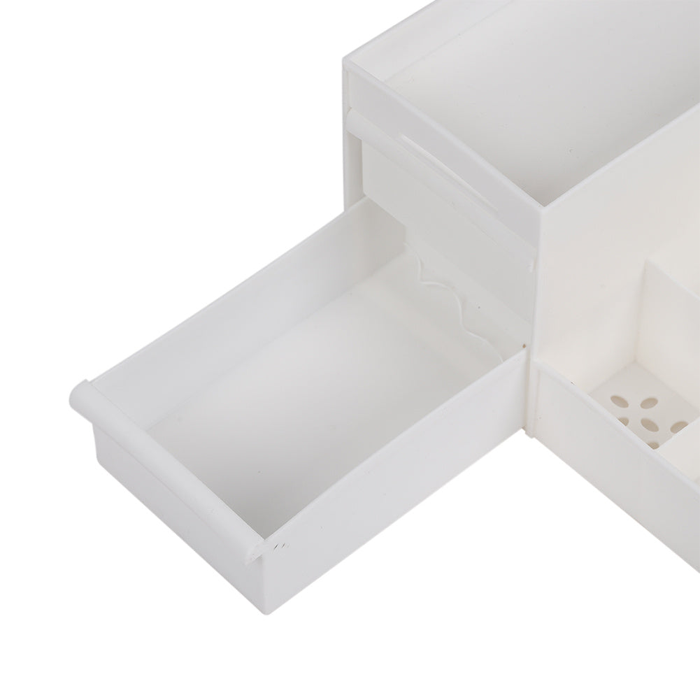 White Plastic Storage Display Box with Drawers for Makeup – SHEONLY