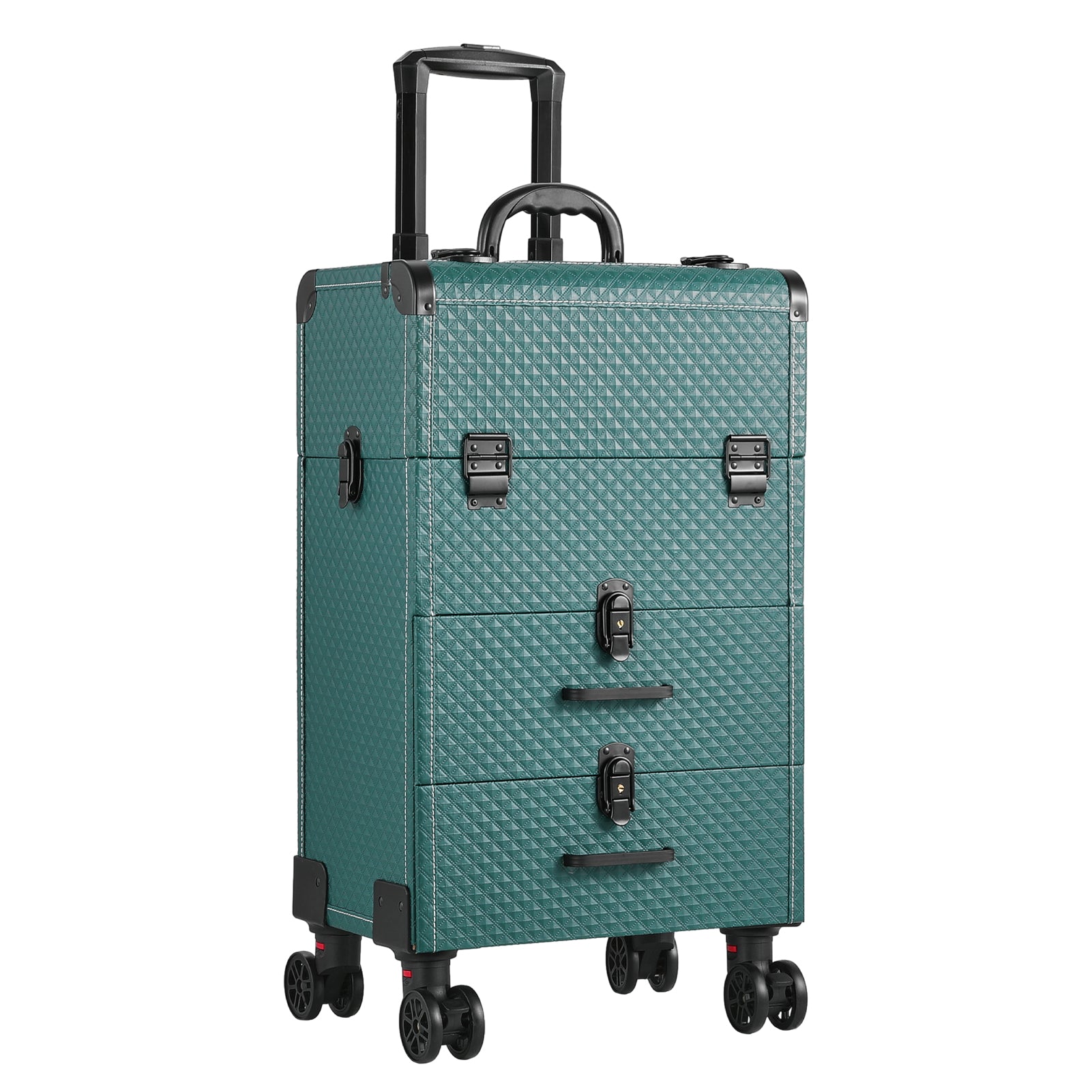 3 in 1 Large Cosmetic Trolley Case on 360 Swivel Castors Wheels – Sheonly