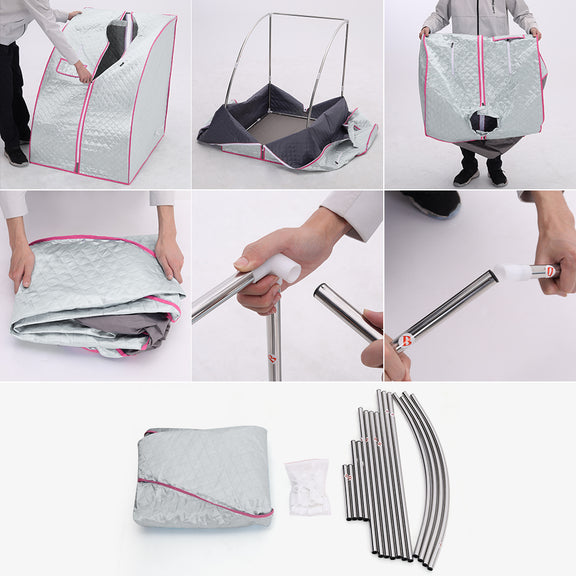 Portable Sauna Steam Set for Home Spa with Foot Massage Rollers – Sheonly