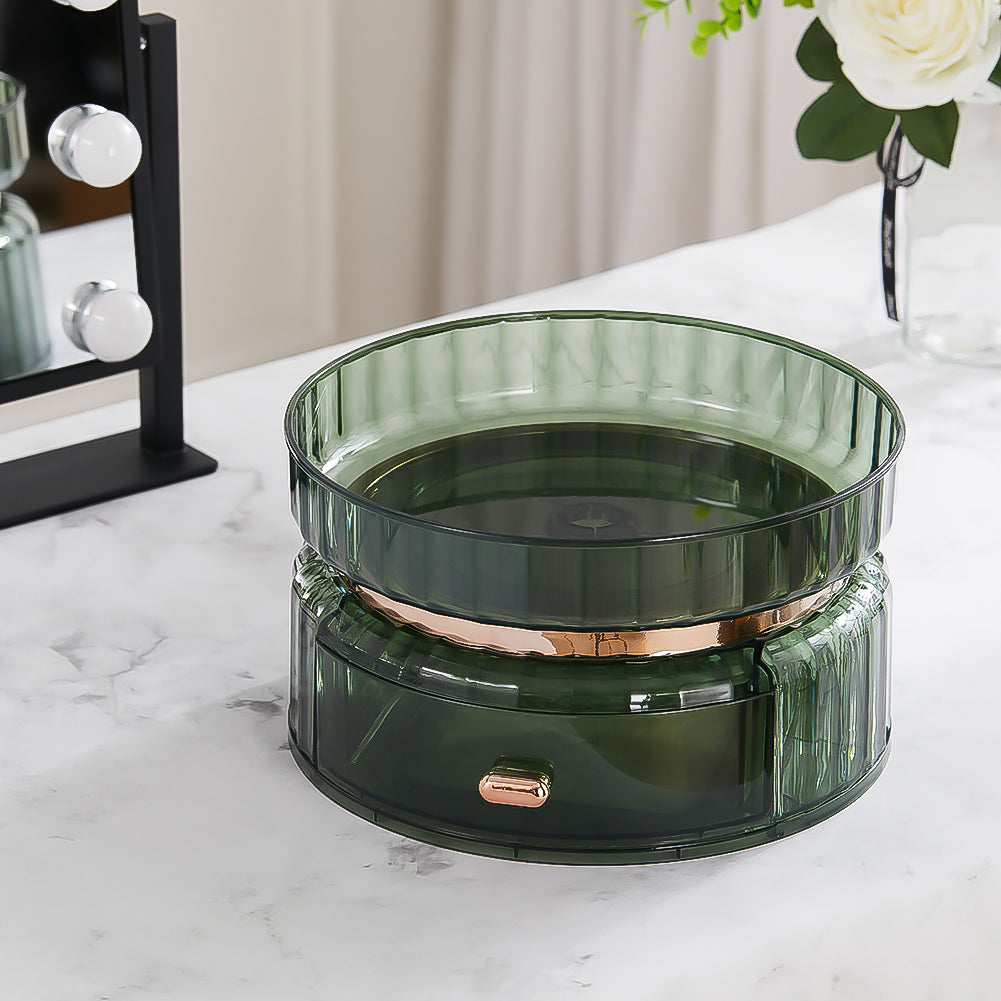 360° Rotating Makeup Organizer with Drawer – SHEONLY